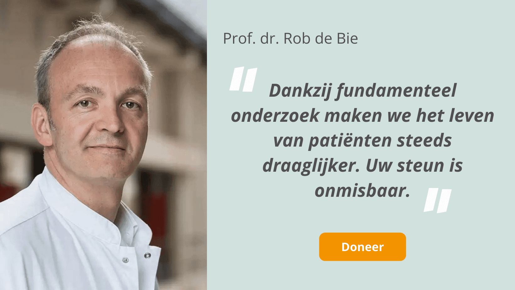 Prof. dr. Rob de Bie wil een beter leven voor mensen met de ziekte van ...